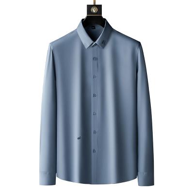 China Custom Tuxedo Men's Formal Shirt 100% Cotton Long Sleeve Plus Size M to 5XL for sale
