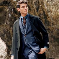 China Custom Business Suit Men Wool Blend Lapel Coat Sizes S to 3XL for Casual Wear for sale