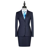 China Women V Neck Blazer Pencil Skirt Suit Set 2 Piece Office Formal Wear for sale