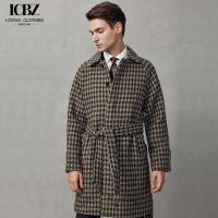 China Custom Houndstooth Woolen Coat Business Casual Men Sizes S-3XL for sale