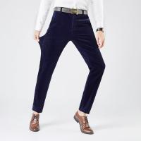 China Men's Regular Fit Corduroy Dress Pants Drawstring Closure Business Trousers Cotton Polyester Sizes M to 8XL for sale