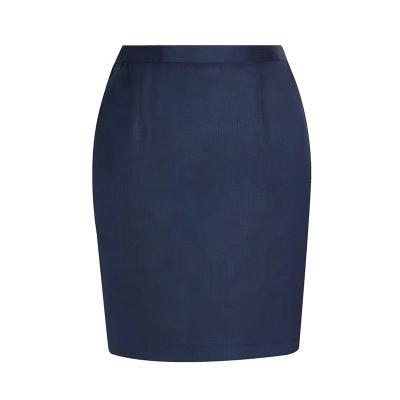 China Knee-Length Plain Dyed Cotton Pencil Skirt with Button Front for Office Lady 60cm Length for sale