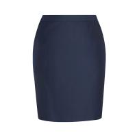 China Knee-Length Plain Dyed Cotton Pencil Skirt with Button Front for Office Lady 60cm Length for sale