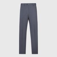 China Men's Classic Formal Straight Trousers Pants Polyester Cotton Dark Blue Black Gray for sale