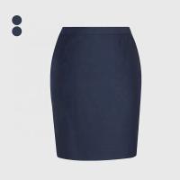 China Knee-Length Plain Dyed Cotton Pencil Skirt with Button Front for Office Lady 60cm Length for sale
