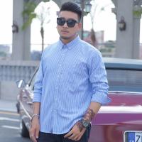China Custom Logo Printed Long Sleeve Men's Shirt Plus Size 2XL Polyester Cotton Autumn Fashion for sale