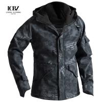 China Woodland Camouflage Men's Tactical Combat Jacket Hoody Winter Coat Uniform Waterproof Polyester Cotton Nylon S to 3XL for sale