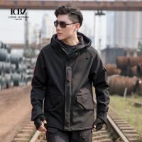 China Woodland Camouflage Men's Tactical Combat Jacket Hoody Winter Coat Uniform Waterproof Polyester Cotton Nylon S to 3XL for sale