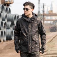China Woodland Camouflage Men's Tactical Combat Jacket Hoody Winter Coat Uniform Waterproof Polyester Cotton Nylon S to 3XL for sale
