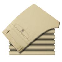 China Men's Business Pants Korean Style Cotton Polyester Trousers with Slit Side Pockets Sizes M to 8XL for sale