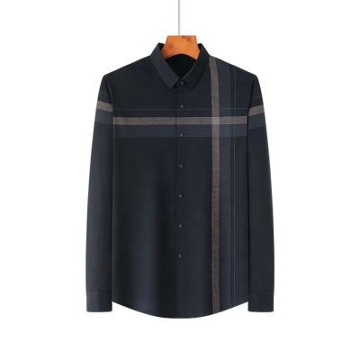 China Long Sleeve Striped Slim Fit Men's Shirt Vintage Fashion Autumn Custom Sizes S-2XL for sale