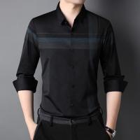 China Long Sleeve Striped Slim Fit Men's Shirt Vintage Fashion Autumn Custom Sizes S-2XL for sale