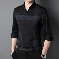 China Long Sleeve Striped Slim Fit Men's Shirt Vintage Fashion Autumn Custom Sizes S-2XL for sale