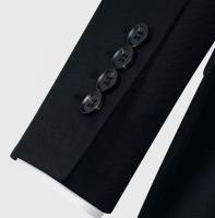 China Men's Standard Size Black Wool Business Two Piece Suit for Wedding Groomsman for sale