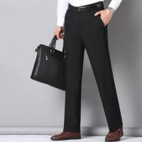 China Men's High Waist Lightweight Cotton Work Pants Elastic Band Bleach Wash M to 8XL for sale