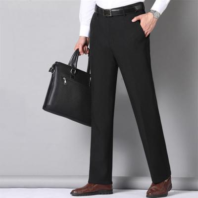 China Men's High Waist Lightweight Cotton Work Pants Elastic Band Bleach Wash M to 8XL for sale