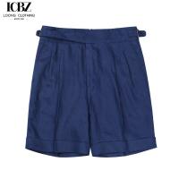 China Breathable Men's Linen Shorts High Waist Loose Curled Casual Summer Quarter Pants Sizes S-10XL for sale