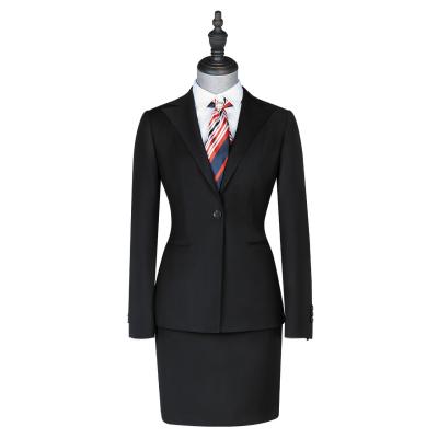 China Womens Plus Size Business Suit Set V-Neck Blazer Skirt Formal Office Wear 2 Piece for sale