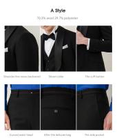 China Men's Slim Fit Wedding Suit Blazer Solid Dress Coat Business Jacket Polyester Cotton S-3XL for sale