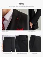 China Men's Slim Fit Wedding Suit Blazer Solid Dress Coat Business Jacket Polyester Cotton S-3XL for sale