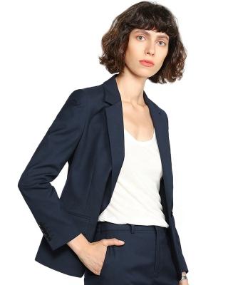 China Elegant Women's Summer Suit Set Long Sleeve Pockets Woven Fabric Work Wedding for sale