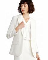 China Elegant Women's Summer Suit Set Long Sleeve Pockets Woven Fabric Work Wedding for sale
