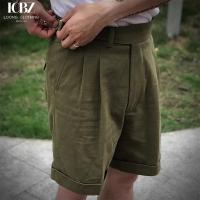 China Vintage Cotton High Waist Men's Classic Overalls Summer Trousers with Logo Sizes S-10XL for sale