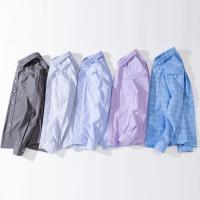 China Men's Corduroy Check Shirt and Trousers Set Office Wear Black XXL to 10XL for sale