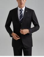 China Anti-Static Black Work Suit Professional Slim Fit Business Clothing 160-190cm for sale