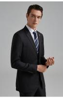China Anti-Static Black Work Suit Professional Slim Fit Business Clothing 160-190cm for sale