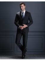 China Anti-Static Black Work Suit Professional Slim Fit Business Clothing 160-190cm for sale