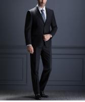 China Anti-Static Black Work Suit Professional Slim Fit Business Clothing 160-190cm for sale