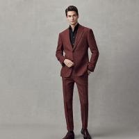 China Men's 3 Piece Suit Set Polyester Cotton for Wedding Groom Business Events Sizes S to 3XL for sale