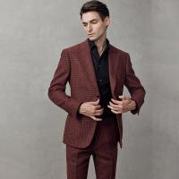 China Men's 3 Piece Suit Set Polyester Cotton for Wedding Groom Business Events Sizes S to 3XL for sale