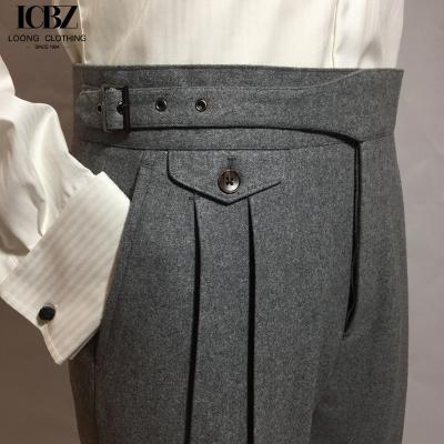 China Custom Business Suit Pants for Men Worsted Woolen Trousers S-3XL MOQ 50 for sale