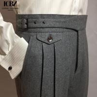 China Custom Business Suit Pants for Men Worsted Woolen Trousers S-3XL MOQ 50 for sale