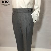 China Custom Business Suit Pants for Men Worsted Woolen Trousers S-3XL MOQ 50 for sale