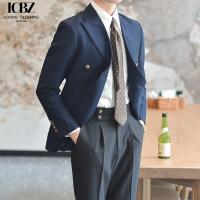 China OEM Slim Italian Style Peaked Lapel Suit for Men Professional Business Caramel Color S-3XL for sale