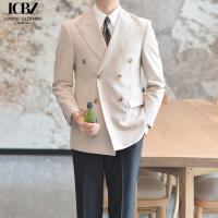 China OEM Slim Italian Style Peaked Lapel Suit for Men Professional Business Caramel Color S-3XL for sale