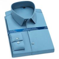 China Men's Summer Casual Shirt Polyester Spandex Full Sleeves Black Size XXL to 10XL MOQ 2 for sale