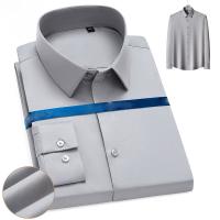China Men's Summer Casual Shirt Polyester Spandex Full Sleeves Black Size XXL to 10XL MOQ 2 for sale
