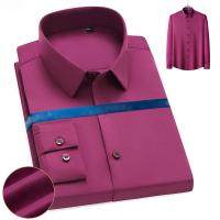 China Men's Summer Casual Shirt Polyester Spandex Full Sleeves Black Size XXL to 10XL MOQ 2 for sale
