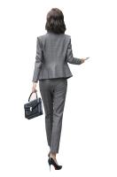 China Women's Slim Striped Suit Blazer Jacket Plus Size S-XXL Office Lady Autumn Business Coat for sale
