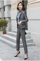 China Women's Slim Striped Suit Blazer Jacket Plus Size S-XXL Office Lady Autumn Business Coat for sale