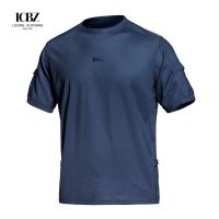 China Woodland Camouflage Men's Training T-Shirt Quick Dry Polyester Cotton S-3XL Custom Logo for sale