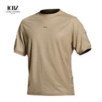 China Woodland Camouflage Men's Training T-Shirt Quick Dry Polyester Cotton S-3XL Custom Logo for sale