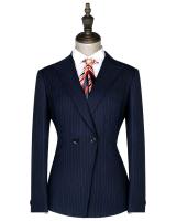 China Custom Ladies Double Breasted Formal Suits Women Sizes S-2XL 60 Polyester 40 Viscose for sale