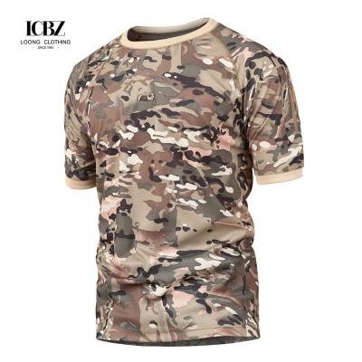 China Quick-Dry UV Resistance Tactical Gym T-Shirt for Men S-3XL Polyester Cotton Nylon for sale