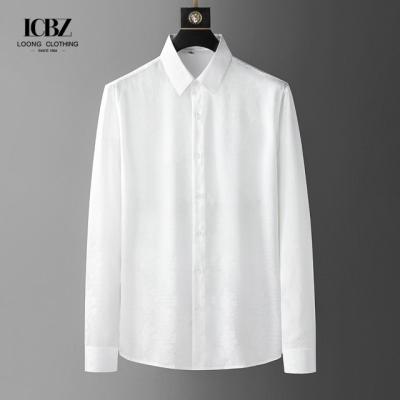 China Black Long Sleeve Cotton Printed Shirt for Men Casual Slim Fit Sizes S to 10XL for sale