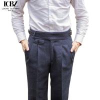 China Customizable Wool Blend Men's Suit Trousers Straight Hem Sizes S to 3XL for sale